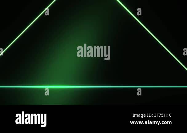Bright green laser lines crossing in black background Stock Video ...