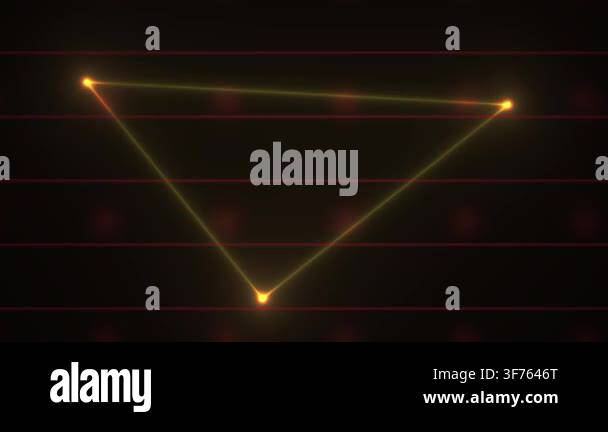 Glowing yellow lines forming triangle shapes Stock Video Footage - Alamy
