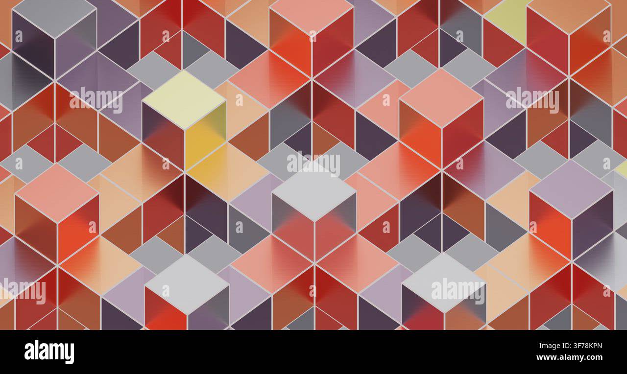 Pattern of rotating cubes Stock Video Footage - Alamy