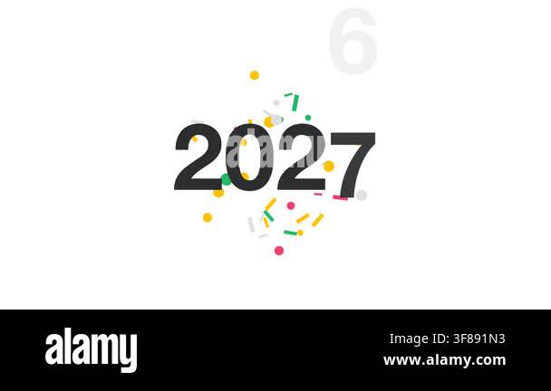 Modern Year 2027 Celebration Animation Stock Video Footage - Alamy