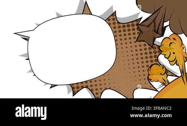 Cartoon background animation, comic book backdrop video. Retro comics ...