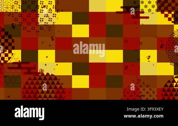 Traditional Japanese Mosaic Pattern Art 4K Stock Video Footage - Alamy