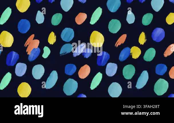 Abstract colorful oval confetti pattern on dark background, background ...