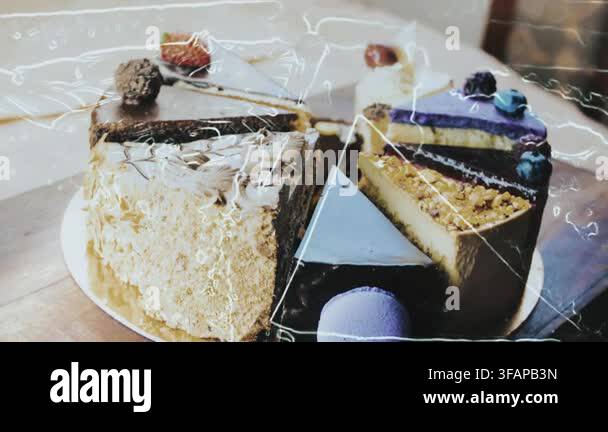 Inviting shallow focus scene styling individual cakes for a bakery ...
