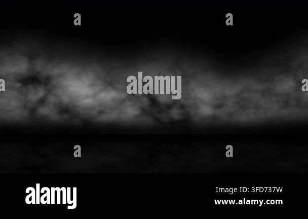 Dense drifting gray fog and smoke forming a dark atmospheric background ...