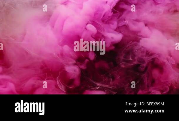 Ink Cloud Underwater Fog Defocused Pink White Color Mix Splash Water