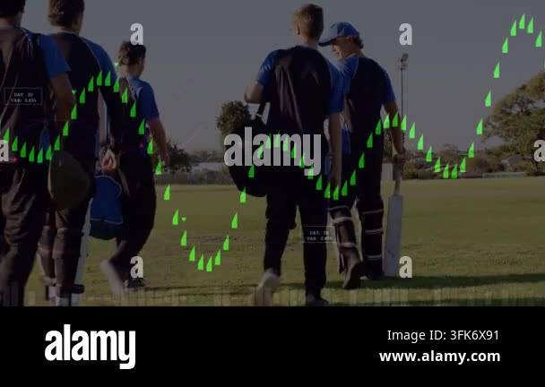 Five players walking toward pitch, movement starting HUD waveform ...
