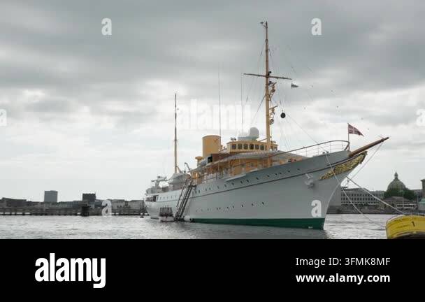 COPENHAGEN, DENMARK - AUGUST 15, 2026: Danish royal yacht Dannebrog ...