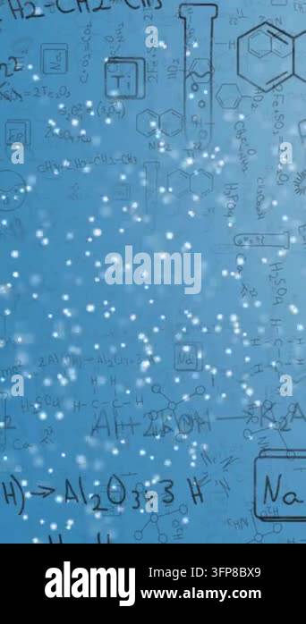 Animation of dna strand and shapes over chemical equations. Technology ...