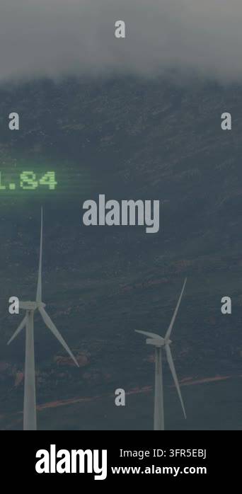 Turbines rotating data arriving making arrows from turbines showing ...
