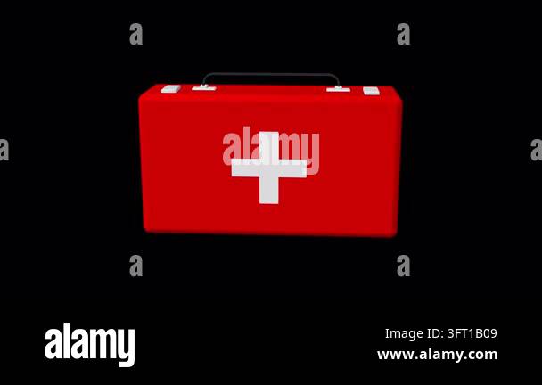 First Aid Kit With Alpha Channel Stock Video Footage - Alamy