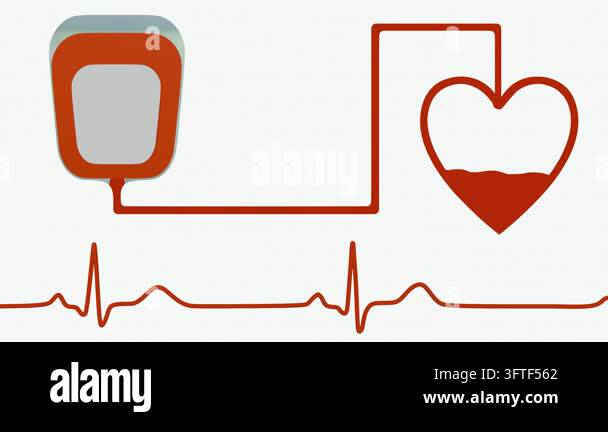 Blood donation concept 2d animation Stock Video Footage - Alamy