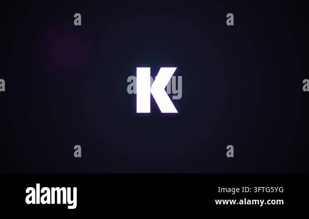 Motion Graphics Video Illustration Of The Letter K Stock Video Footage