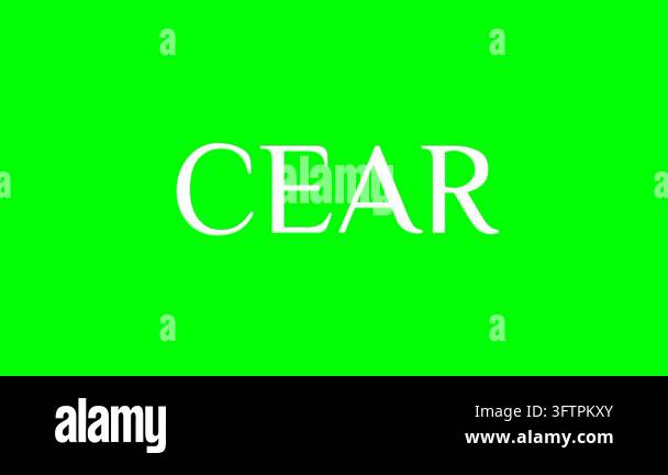 Cear text green screen animated video Stock Video Footage - Alamy
