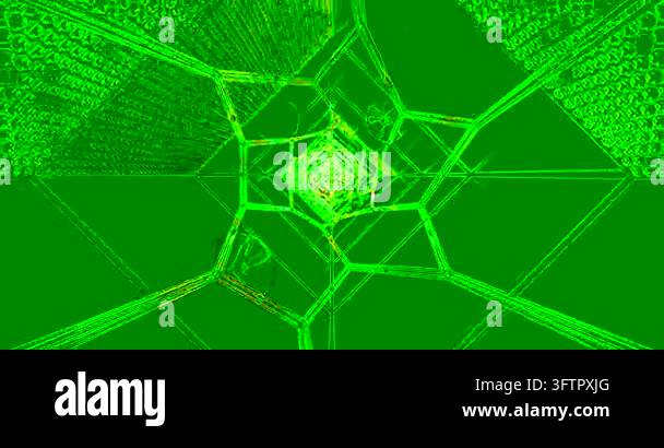Abstract green geometric pattern creating intricate shapes and lines ...