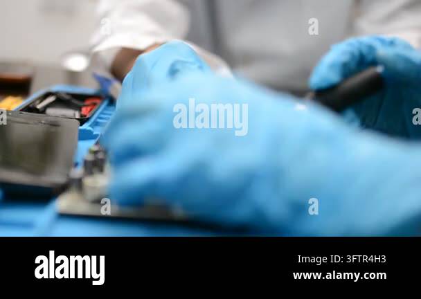 technician working with digital computer Stock Video Footage - Alamy