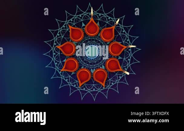 Animation of Happy Diwali, Festival of Lights India Celebration ...