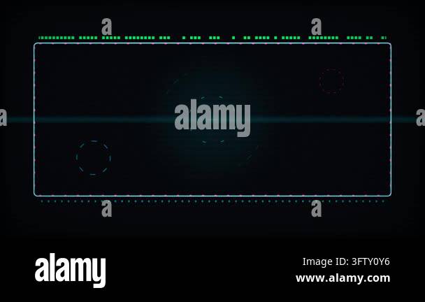 A set of eight futuristic HUD interface frames featuring digital ...