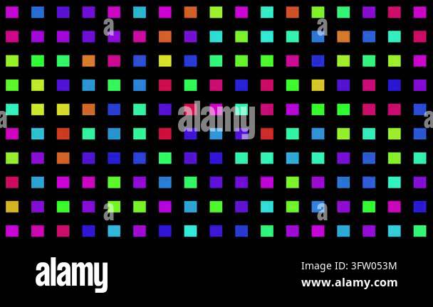 Colorful squares arranged in grid pattern Stock Video Footage - Alamy
