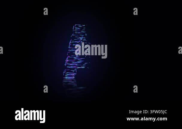 AI letters animation of glowing symbols in computer science world, 4k ...