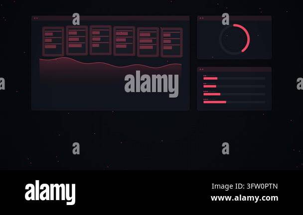 Abstract motion graphic showing a neural system flow optimizer with ...