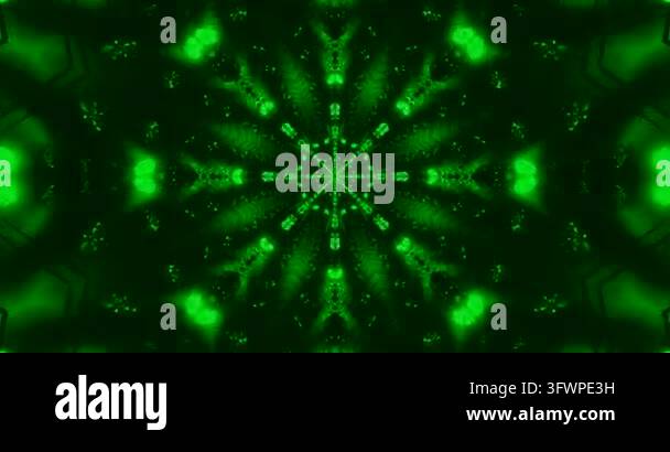 Abstract pattern featuring bright green star shapes radiating outward ...