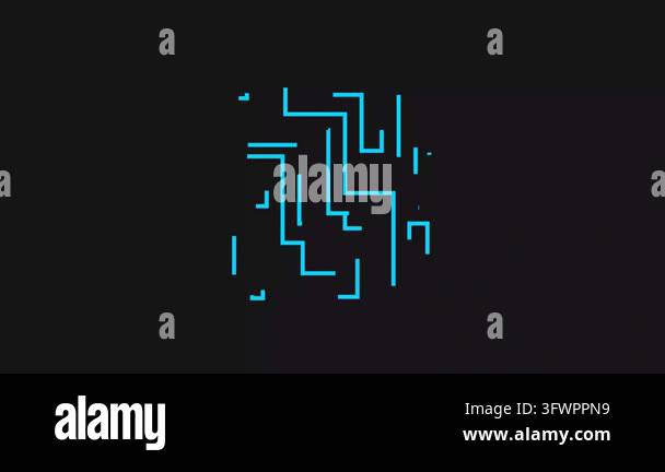 4k footage of blue maze problem concept showing red path solution on ...