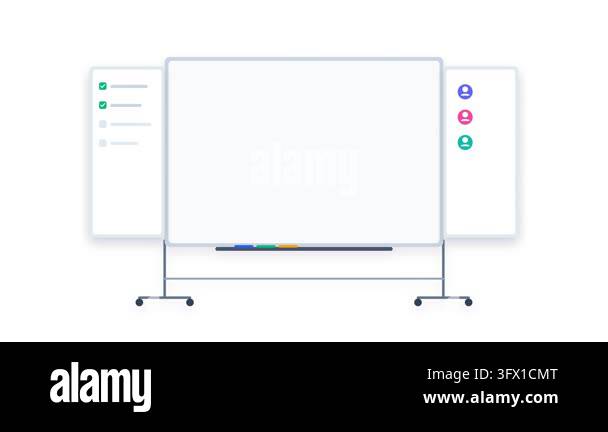 Interactive Whiteboard with Mind Map and User Interface Elements for ...