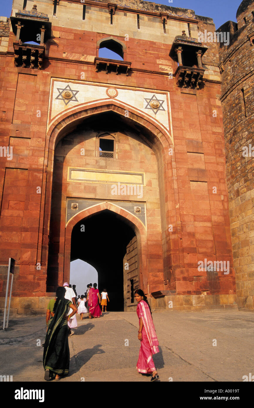 India Delhi Purana Qila Old Fort gate Stock Photo - Alamy