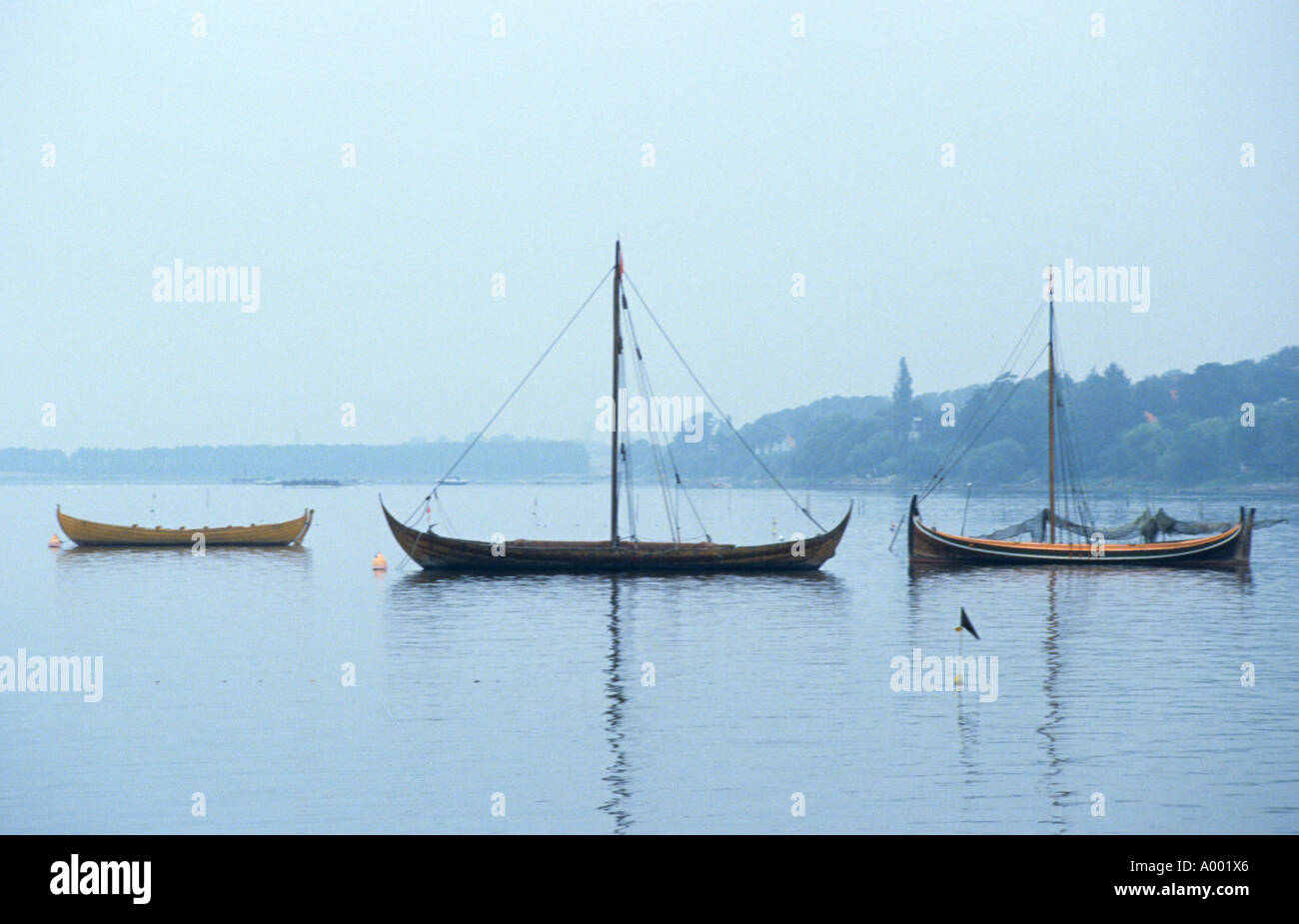 Viking boat boats vessel Port Harbor Denmark Boat Stock Photo - Alamy