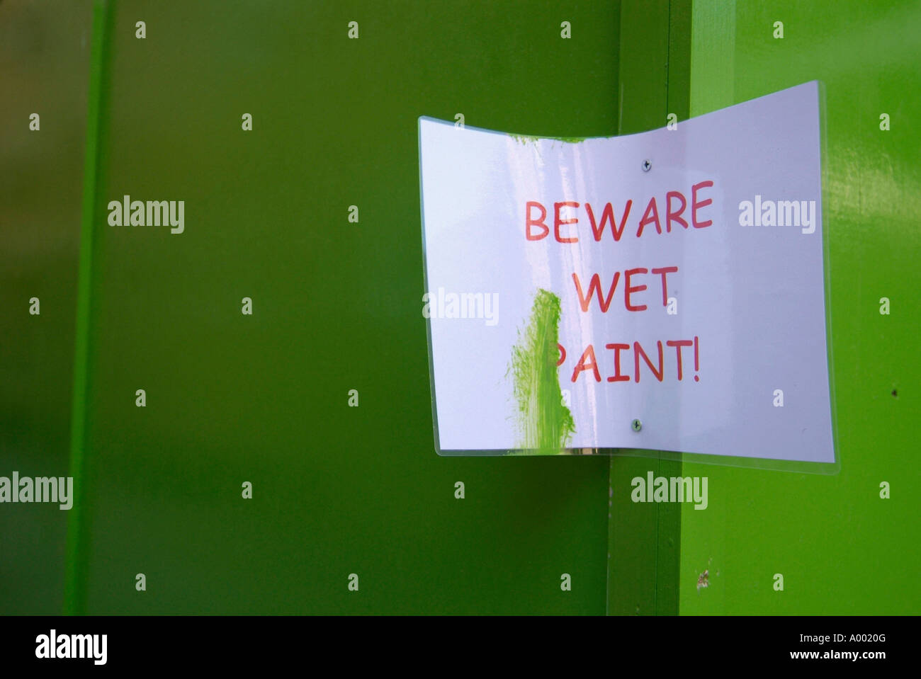 wet paint sign Stock Photo - Alamy