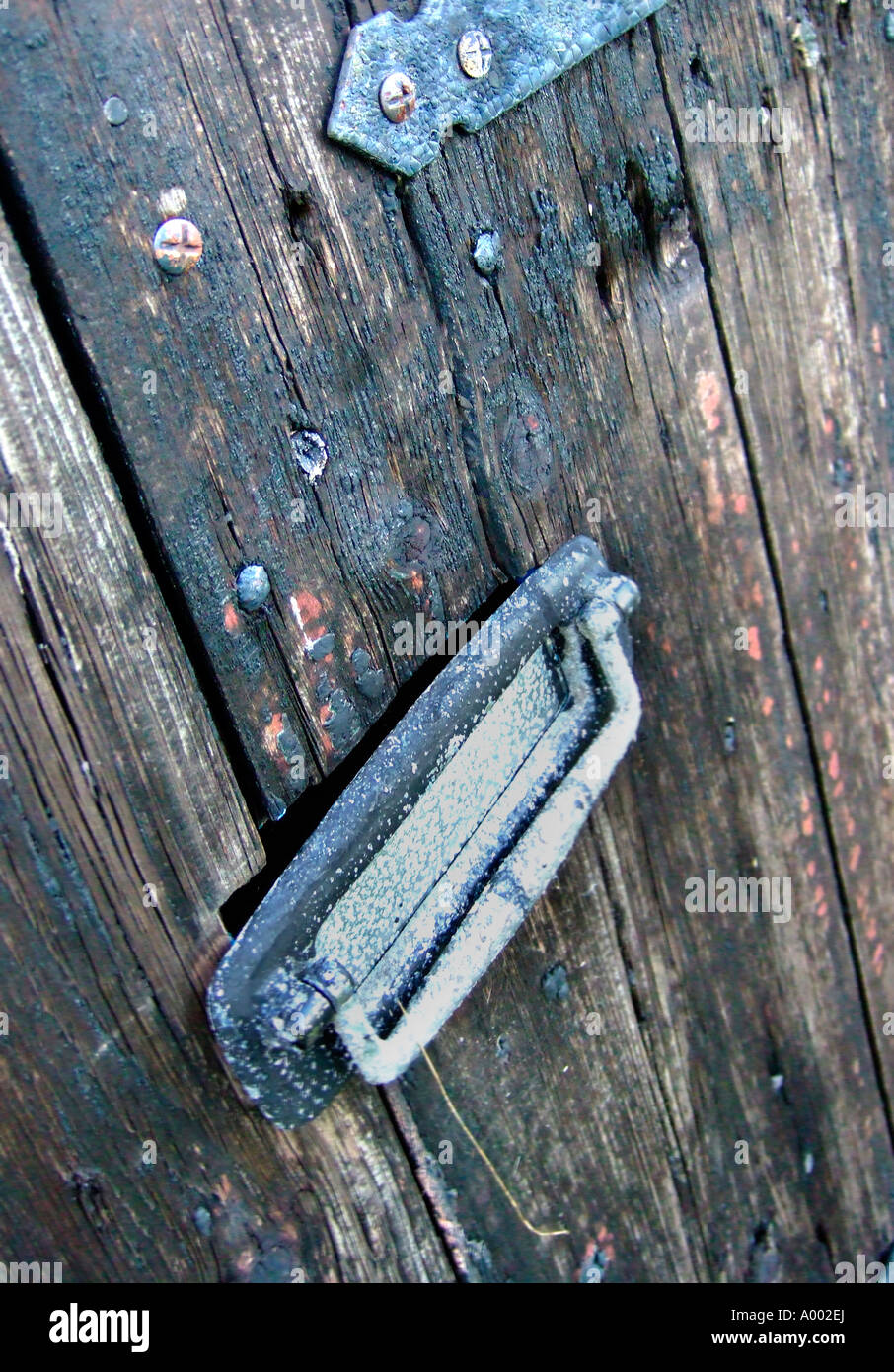 old tarred fishing hut door Stock Photo - Alamy