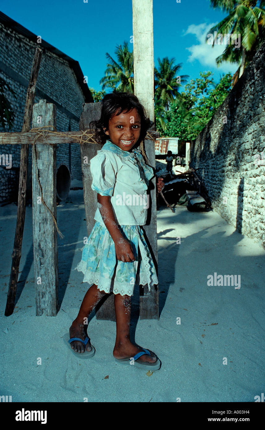 Maldivian girl Maldives Islands Indian Ozean Ari Atol Maamigili Stock ...