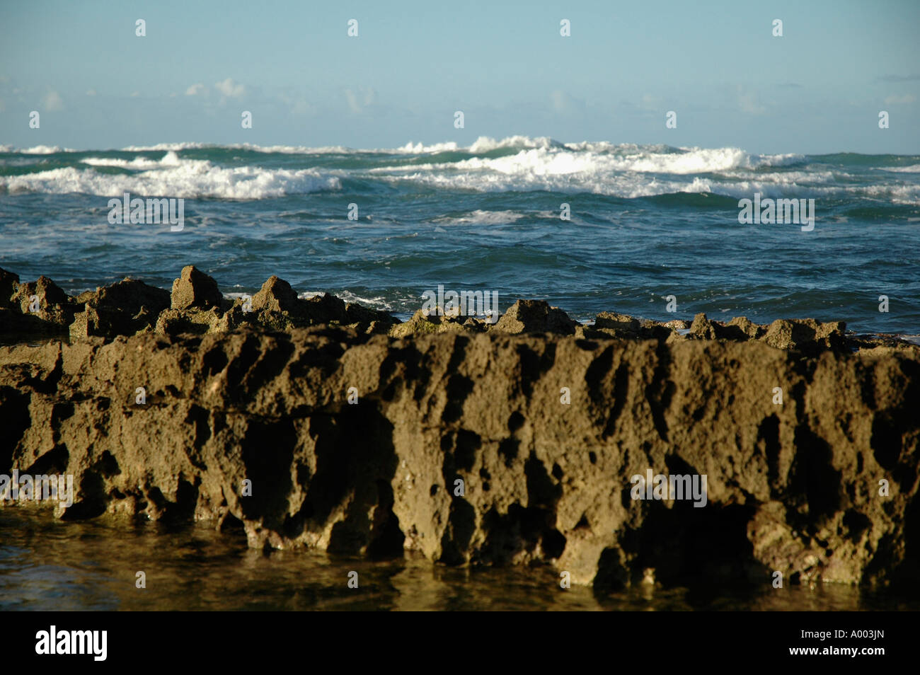 Sea, Open, rocks, waves, foam, La Pocita, Pinones Stock Photo - Alamy