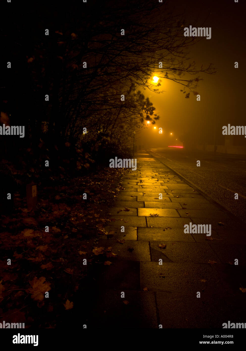 an eerie urban evening scene Stock Photo - Alamy