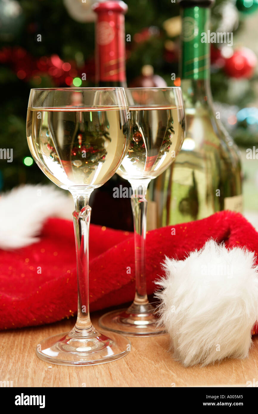 White Wine Glasses Stock Photo - Alamy
