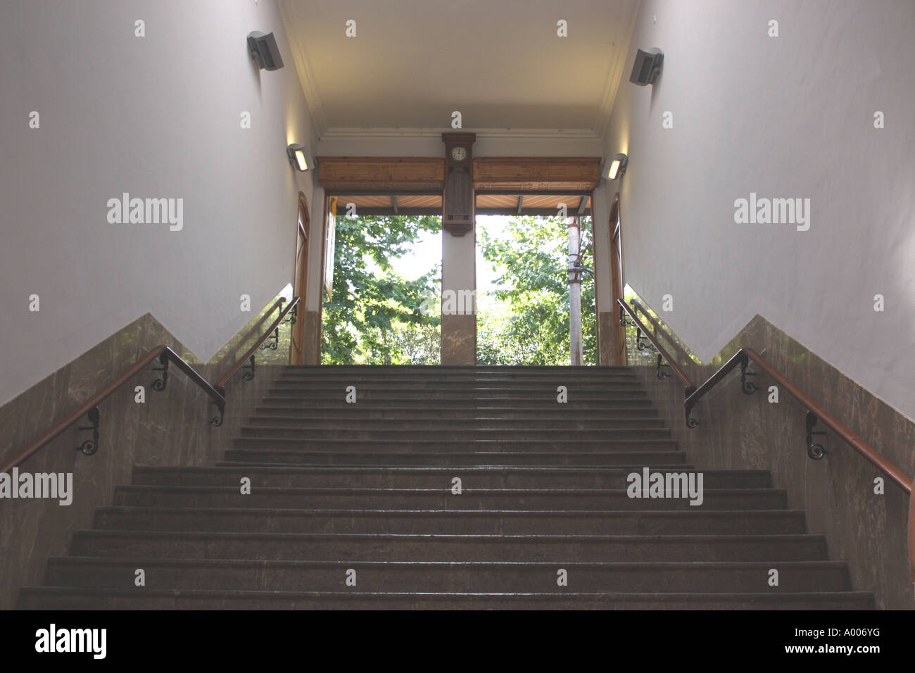 Marble steps inside building Stock Photo - Alamy