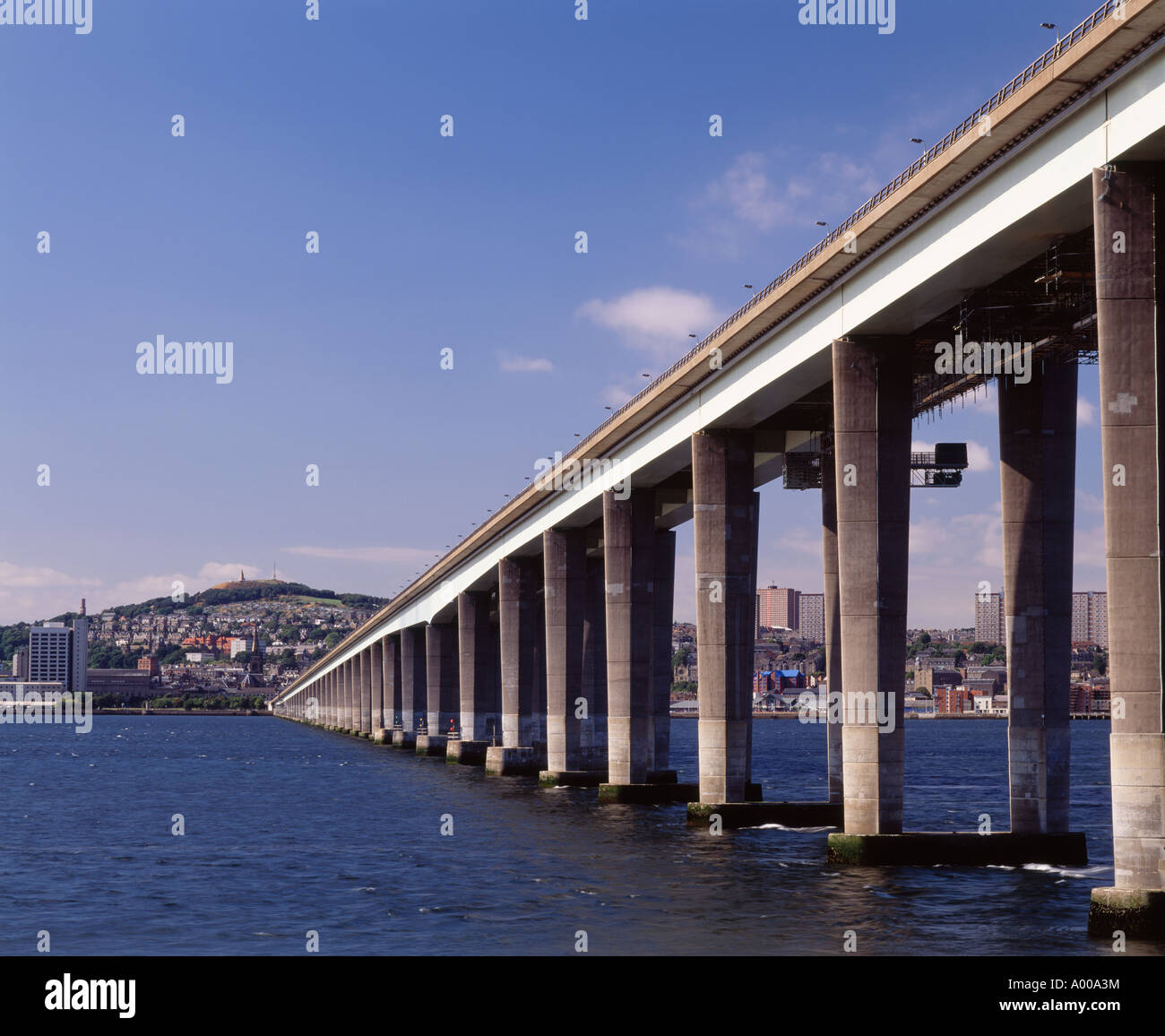 The Tay Road Bridge from Newport, Fife, Scotland, UK. View to Dundee ...