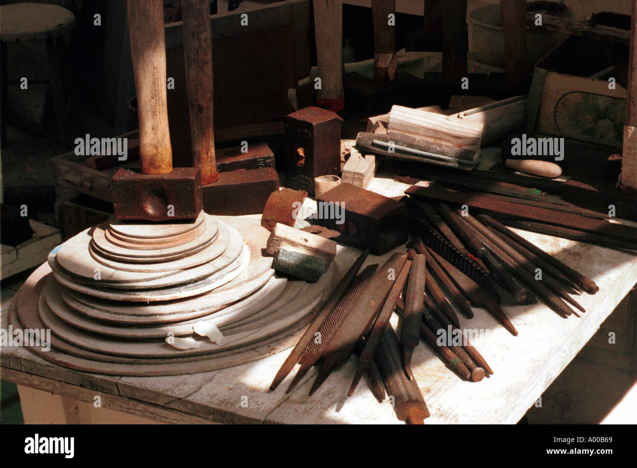 Barbara Hepworth s tool as displayed in her studio in St Ives after her ...