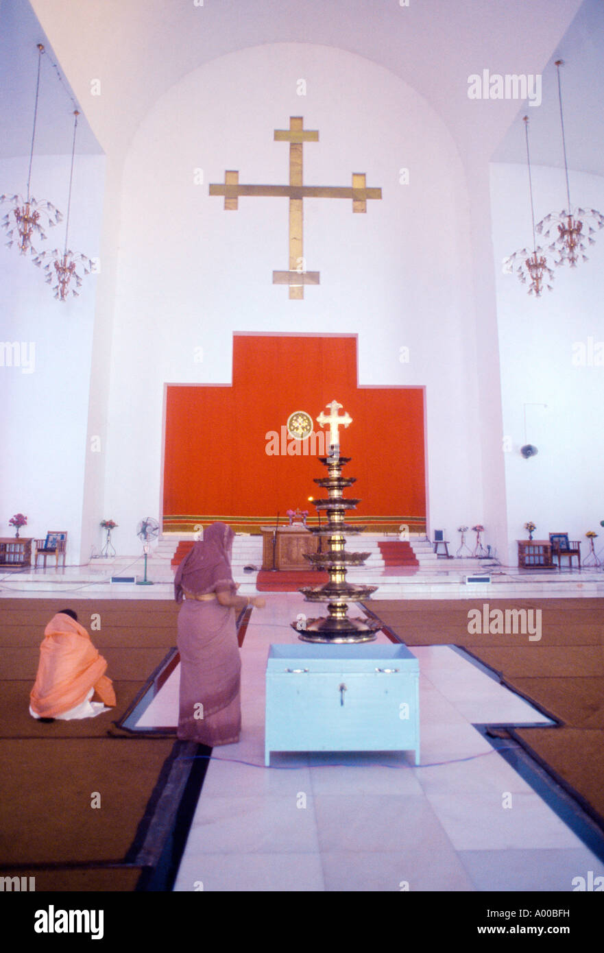 Parumala Kerala India Interior of St Peters Church Stock Photo - Alamy