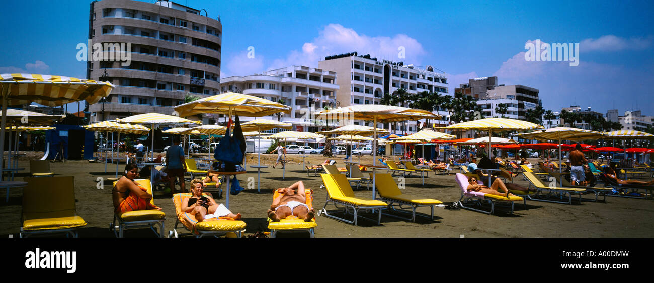 Cyprus beach sunbathers beach hi-res stock photography and images - Alamy