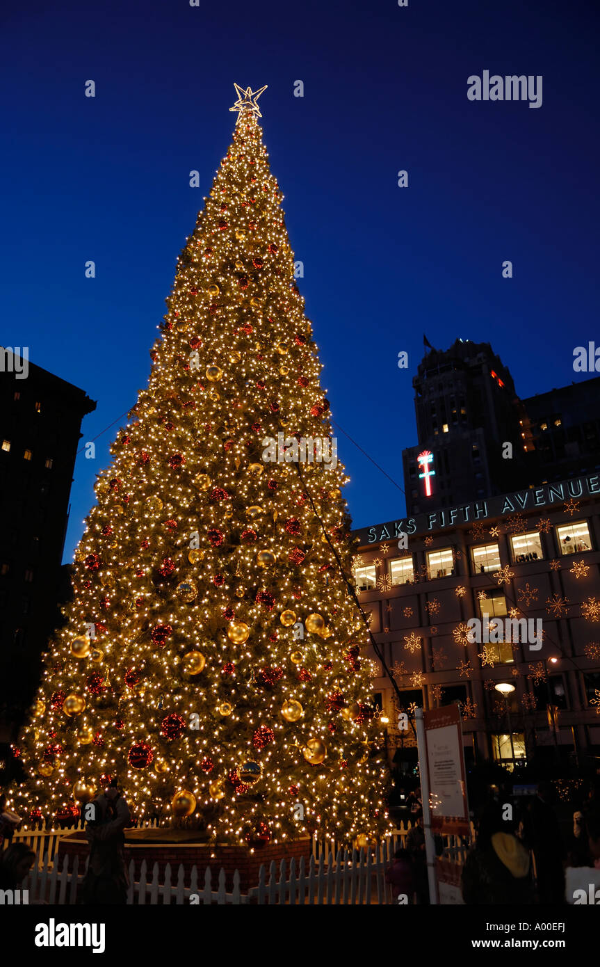 The Magnificent Christmas Tree on Public Display in Union Square, San ...