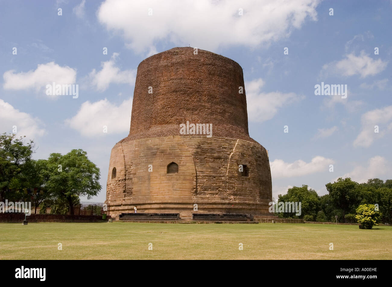Dhamekh Buddhist stupa Ashoka King era Sarnath Varanasi Uttar Pradesh ...