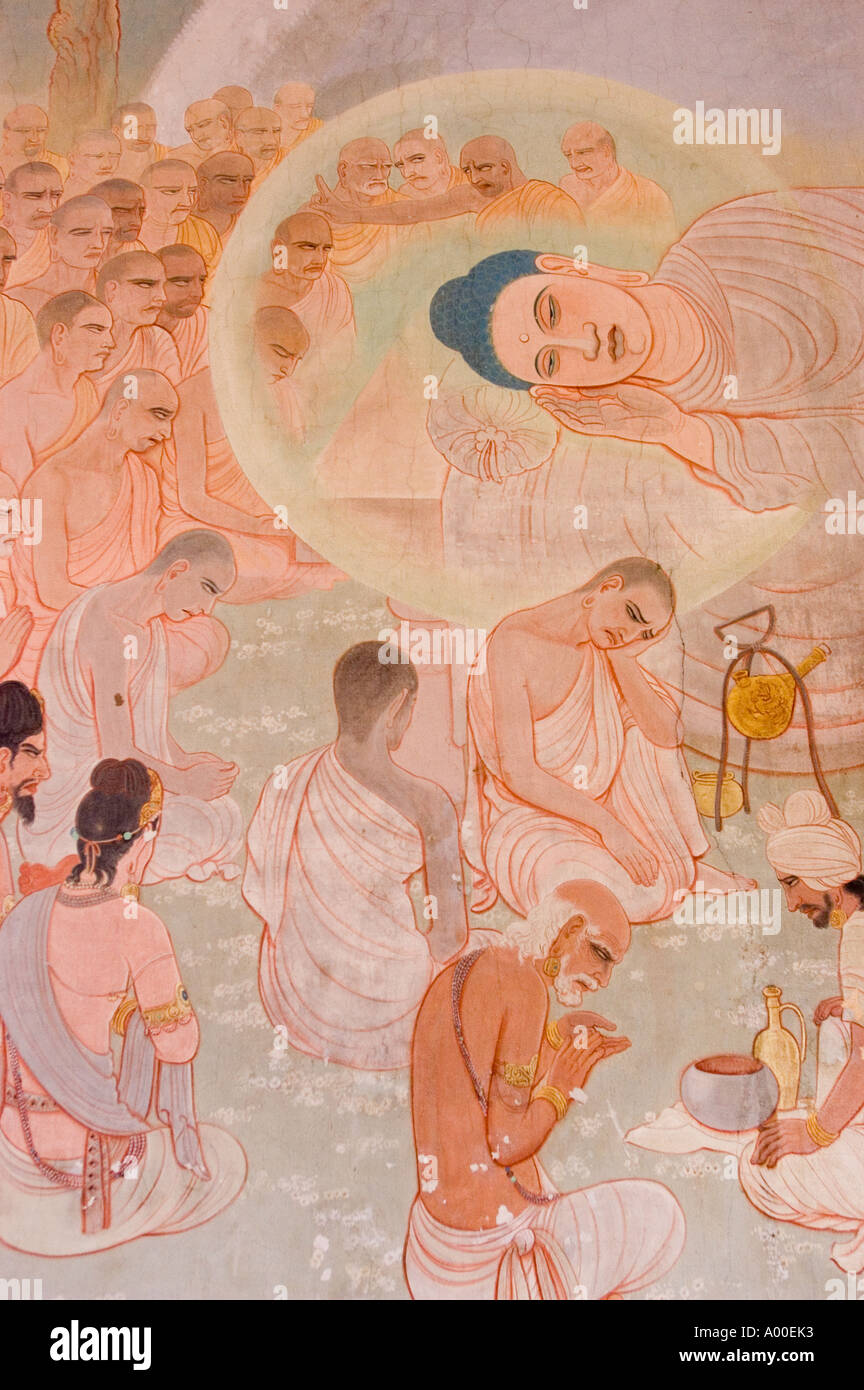Death of buddha painting hi-res stock photography and images - Alamy