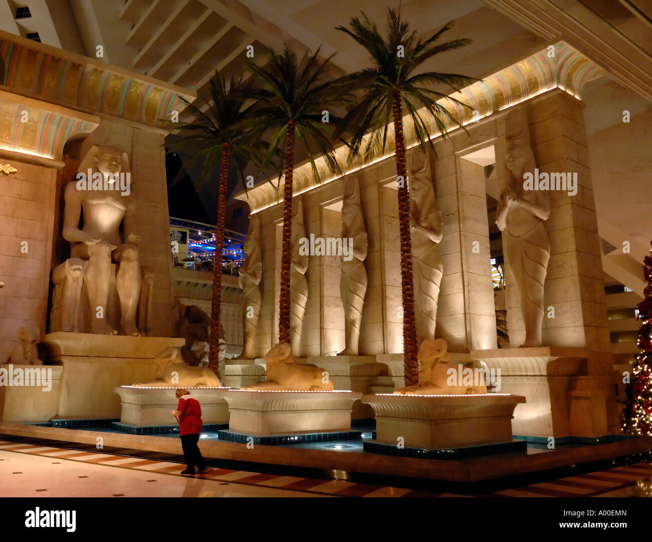One of the Magnificent Egyptian Displays Inside the Luxor Hotel and ...