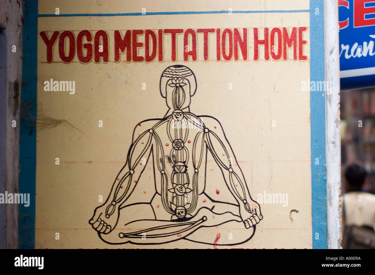 Sign of Yoga Meditation Home in Varanasi Uttar Pradesh India Stock ...