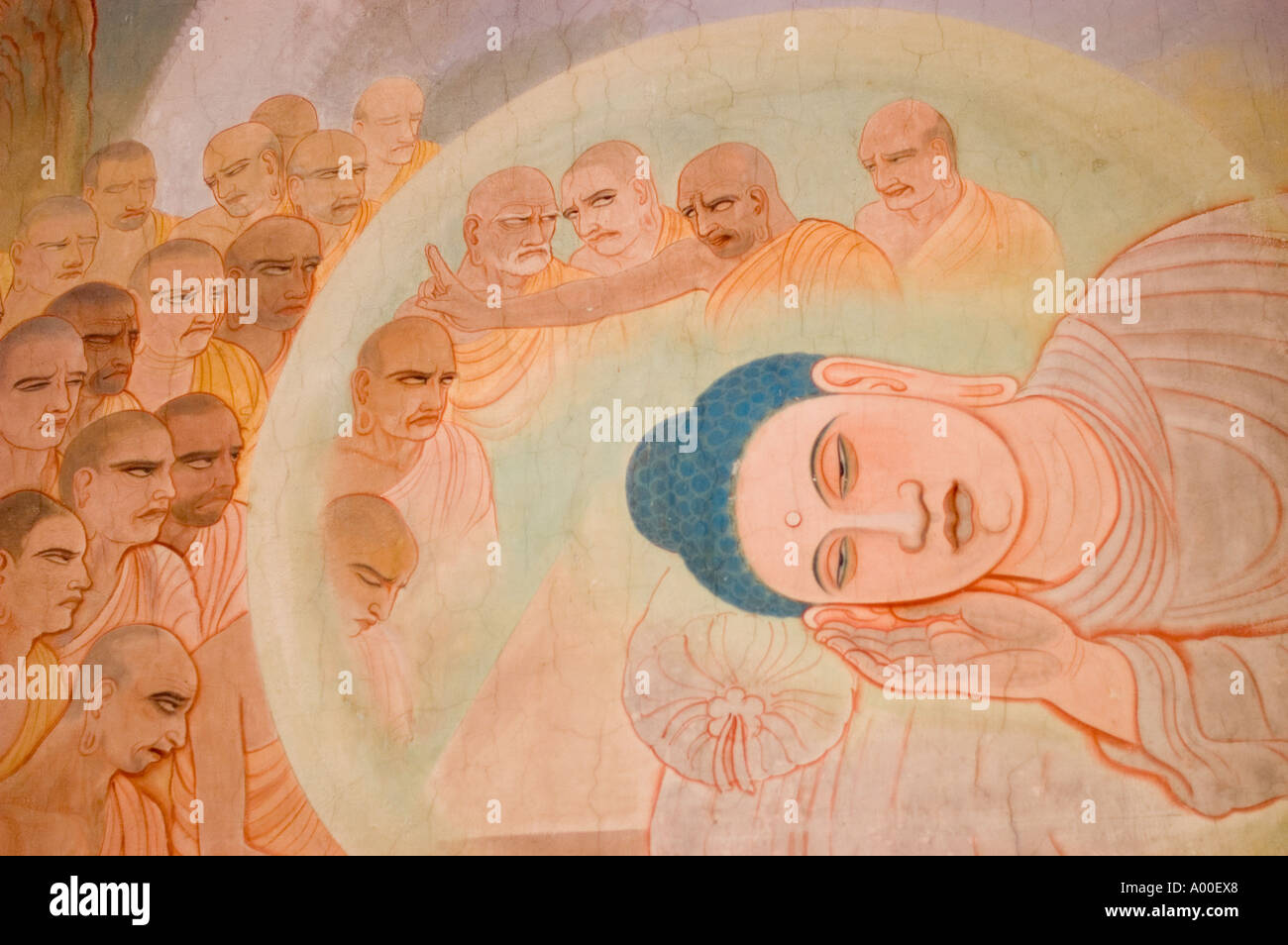 Death of buddha painting hi-res stock photography and images - Alamy