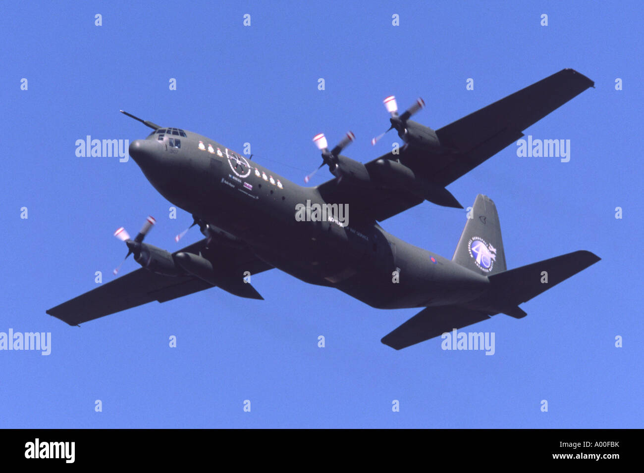 Lockheed C-130K Hercules C3 operated by the RAF departing RAF Fairford ...