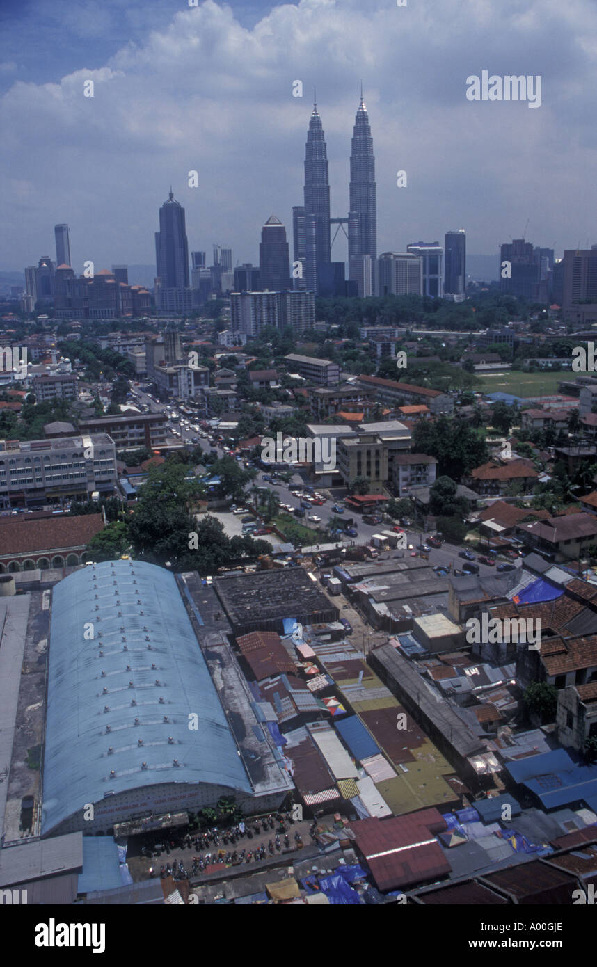 Kuala Lumpur West Malaysia with Petronas Towers in the background and ...