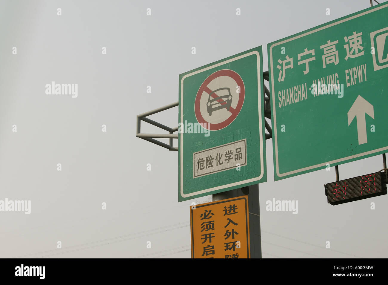 Chinese motorway sign Stock Photo - Alamy